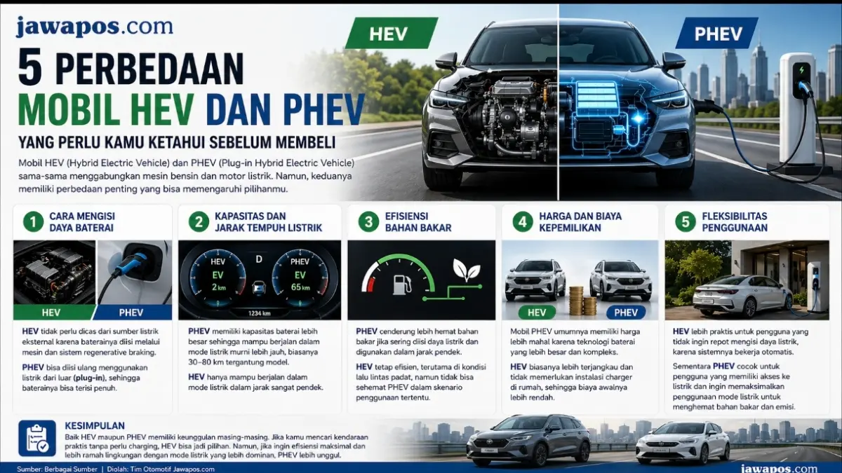 5 Perbedaan Mobil HEV dan PHEV yang Perlu Dietahui sebelum Membeli